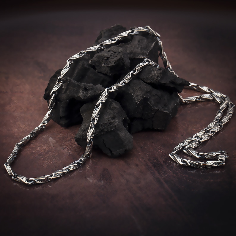 Silver Byzantine Chains Silver Handmade Chain Necklace - Etsy