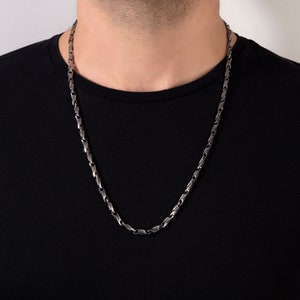 Silver Byzantine Chains, Silver Handmade Chain Necklace, Unique Silver ...