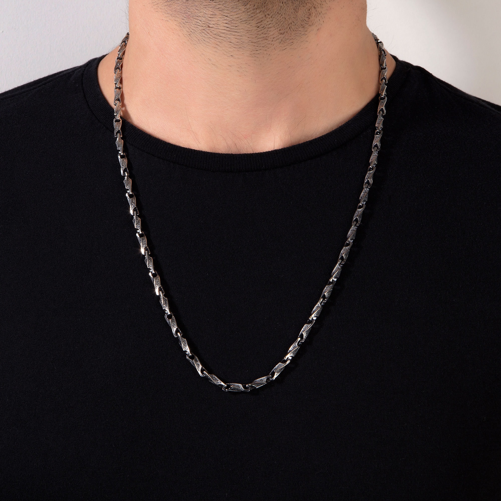 Silver Byzantine Chains, Silver Handmade Chain Necklace, Unique Silver ...