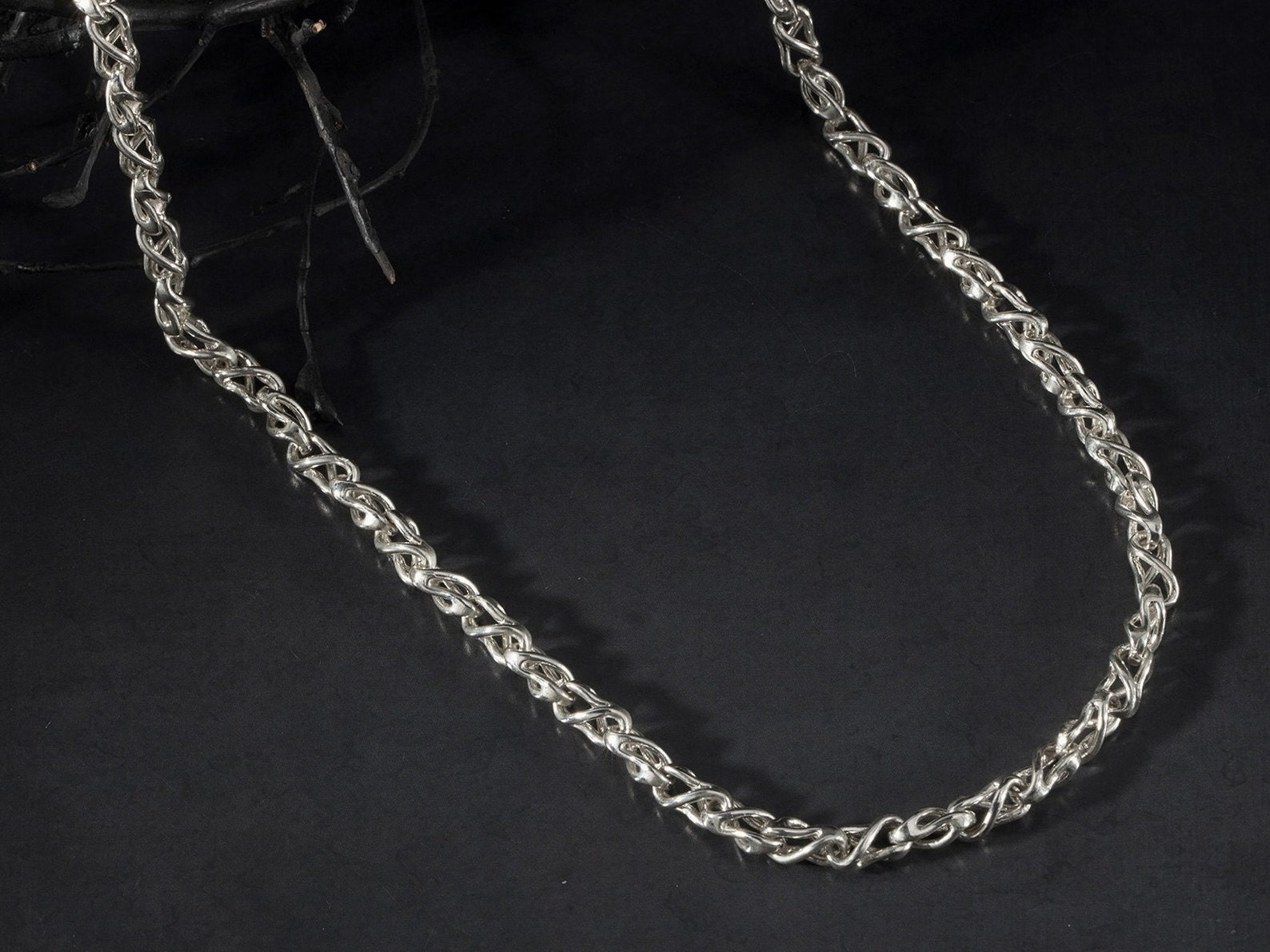 Sterling Silver Gourmet Chain Necklace, Men's Curb Chain Necklace, Best ...