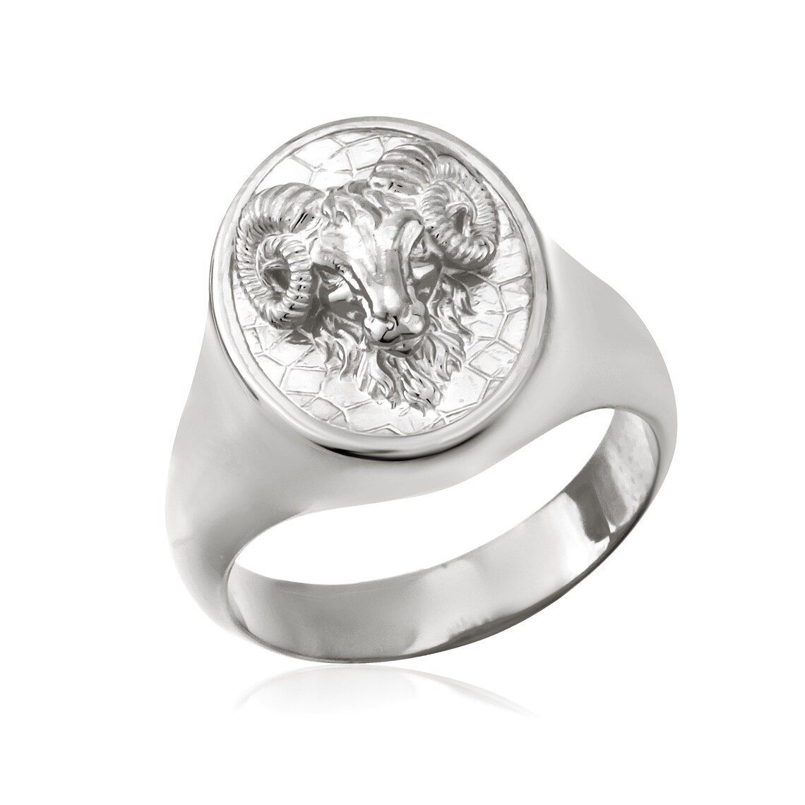 14K Gold Ram Ring for Men Men's Gold Statement Rings 18K - Etsy