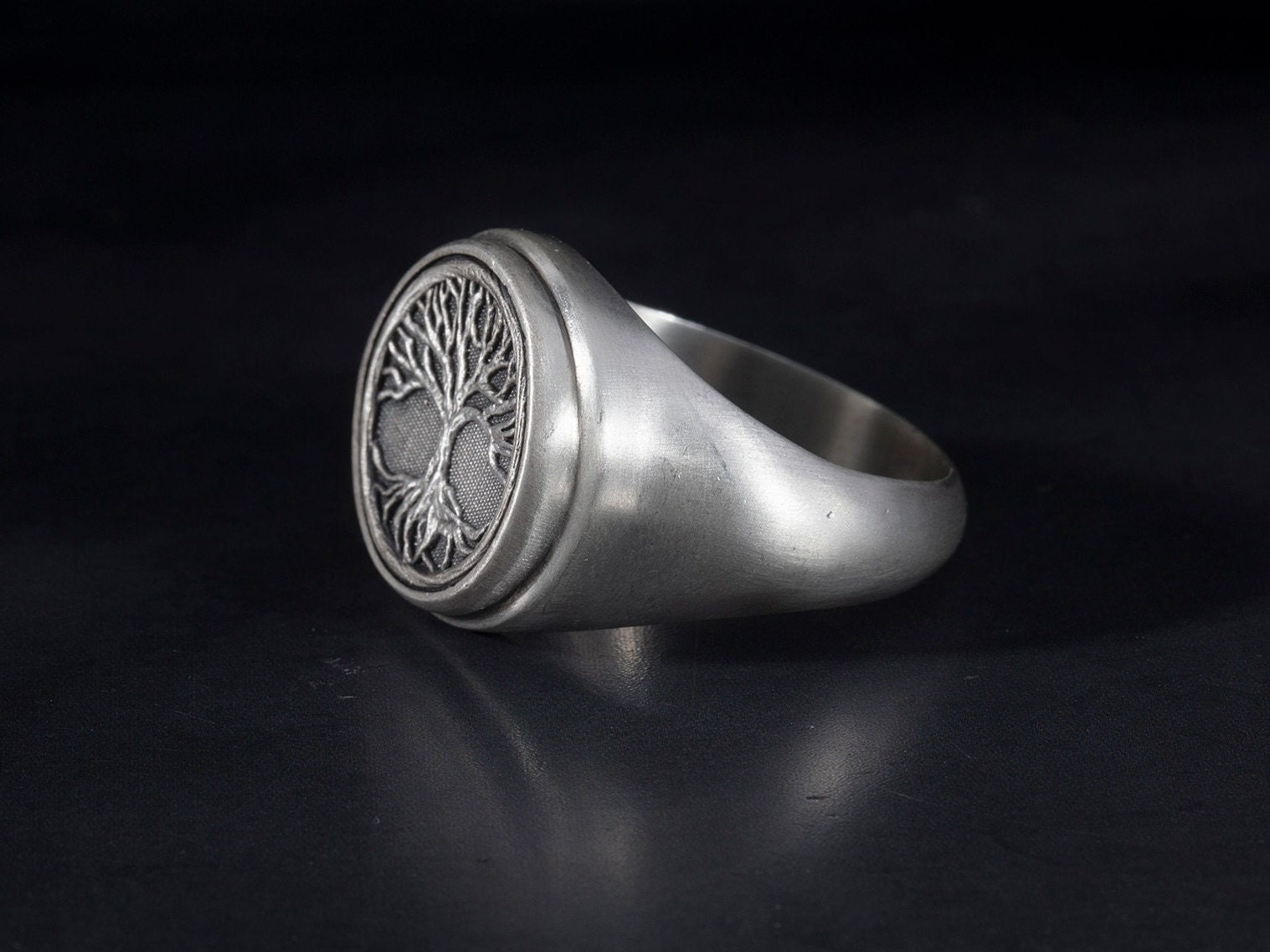 Sterling Silver Family Tree Ring Tree of Life Signet Rings - Etsy