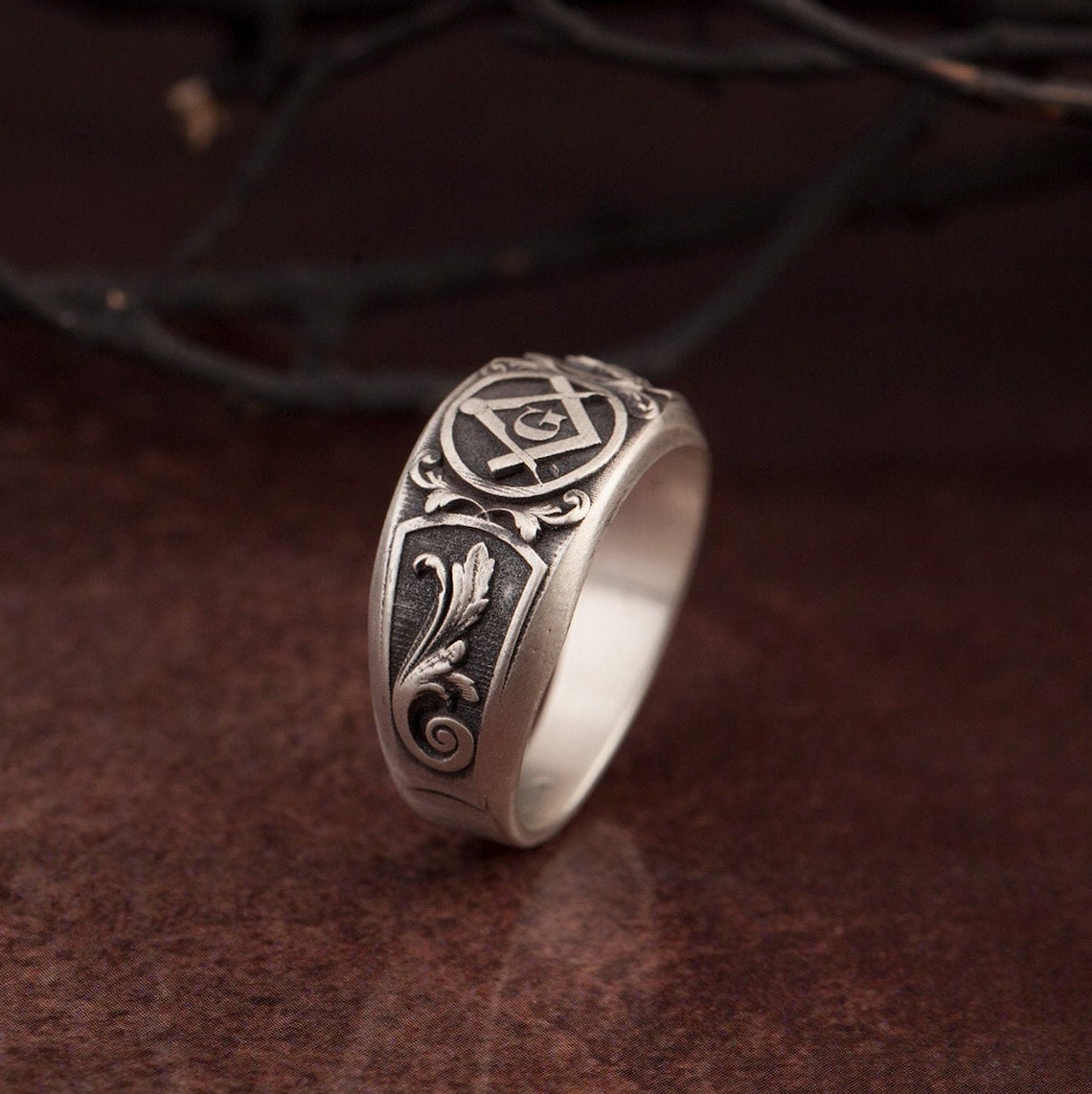 Master Mason Rings Sterling Silver Masonic Ring Statement - Etsy