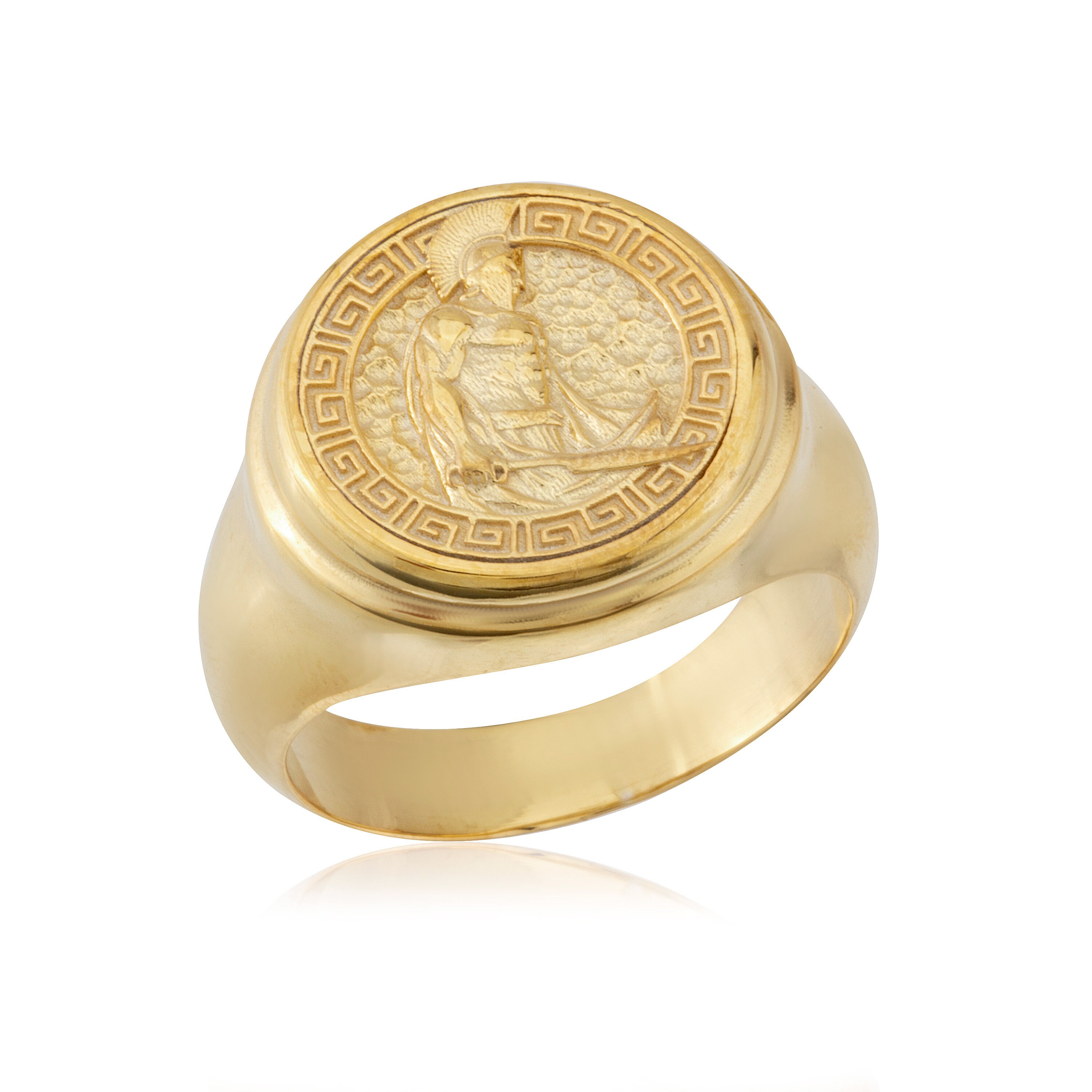 18K Gold Spartan Rings 14K Greek Warrior Rings Warrior Men - Etsy