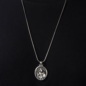 925 Sterling Silver Greek Spartan Necklace, Warrior Man Jewelry, 300 ...