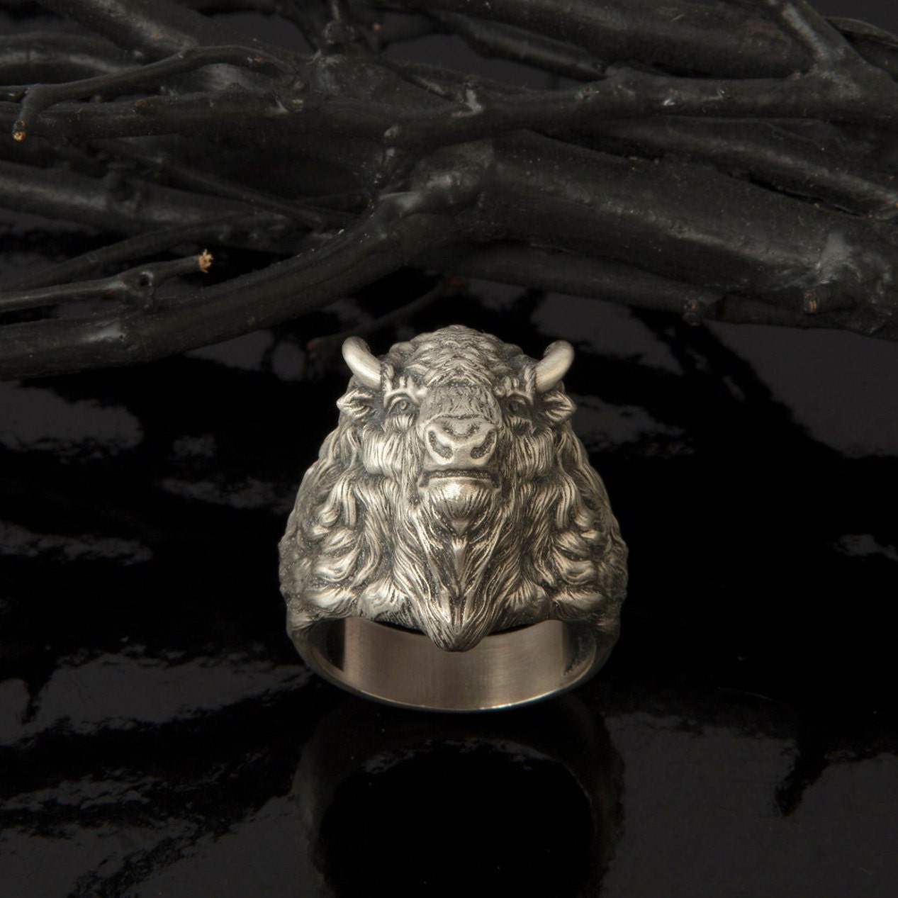 Solid Silver Wild Buffalo Ring American Buffalo Rings Gift | Etsy