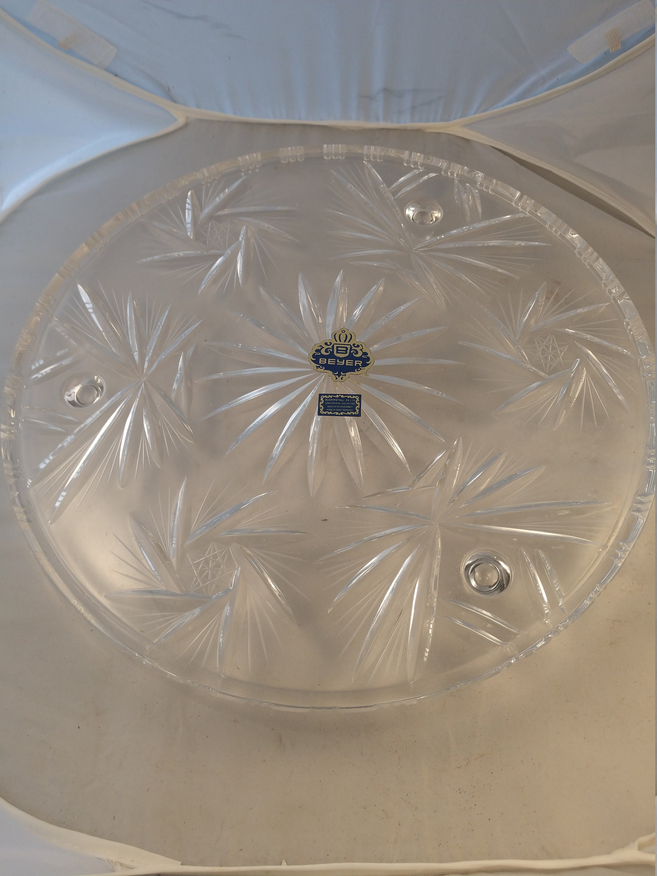 Beyer Vintage 11.5 Lead Crystal Cake Pedestal Stand - Etsy