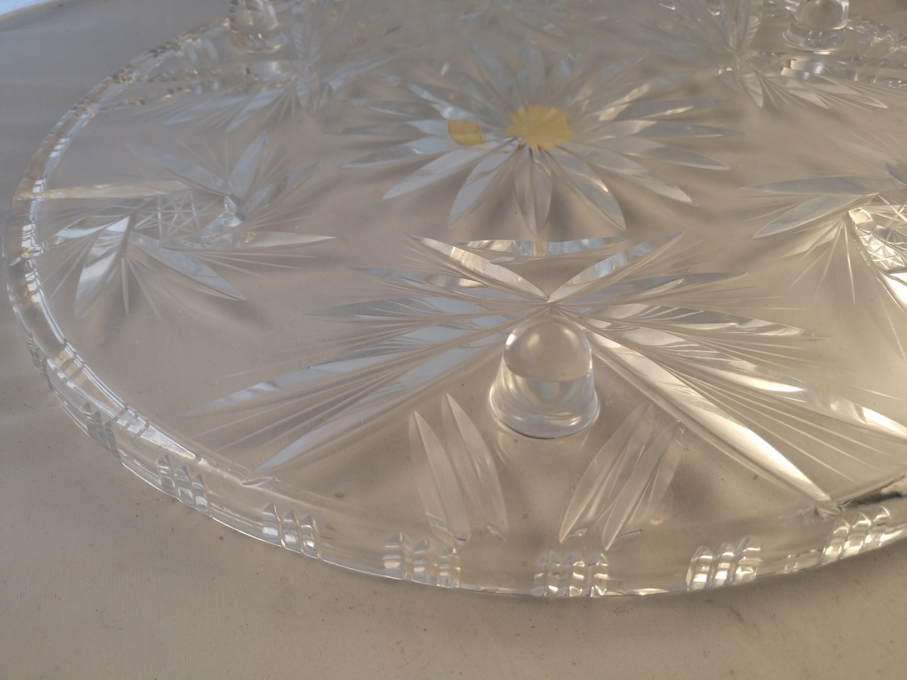 Beyer Vintage 11.5 Lead Crystal Cake Pedestal Stand - Etsy