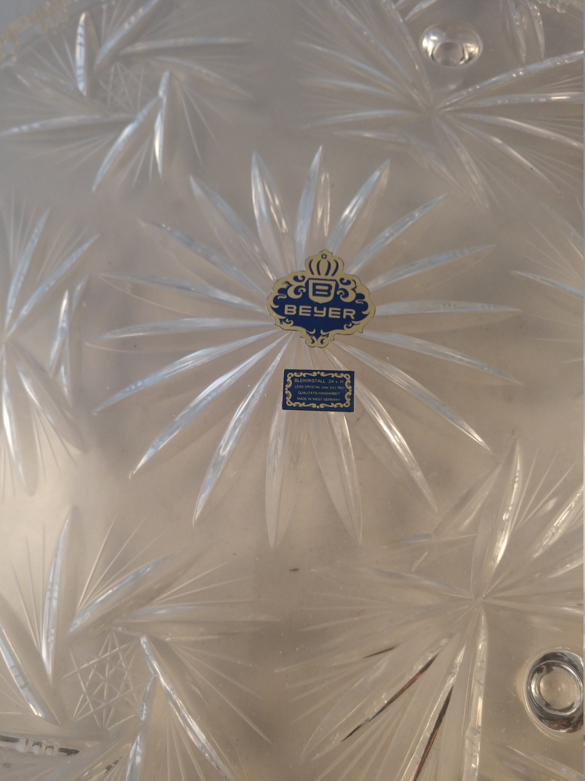 Beyer Vintage 11.5 Lead Crystal Cake Pedestal Stand - Etsy