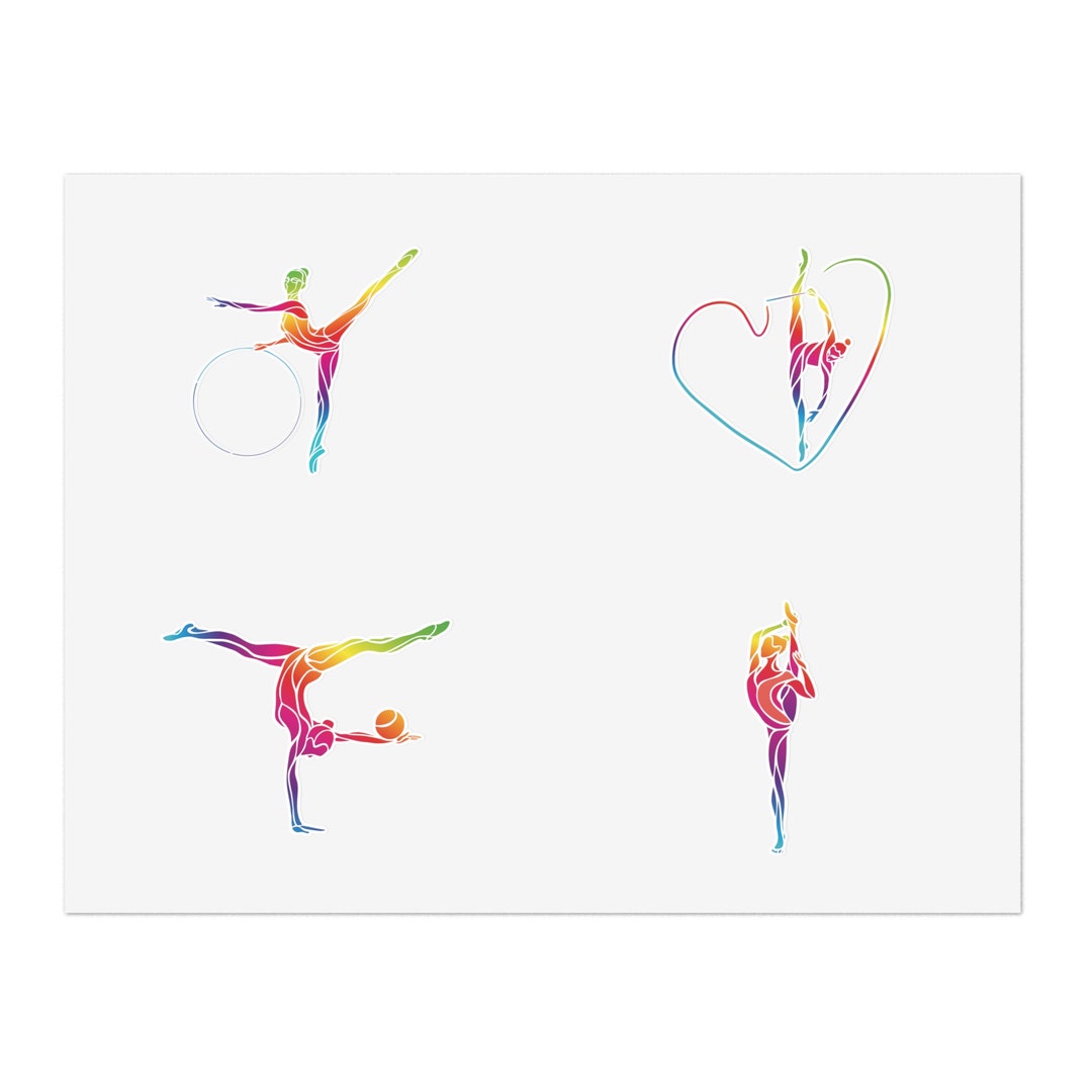 Rhythmic Gymnastics Sticker Sheet rainbow - Etsy