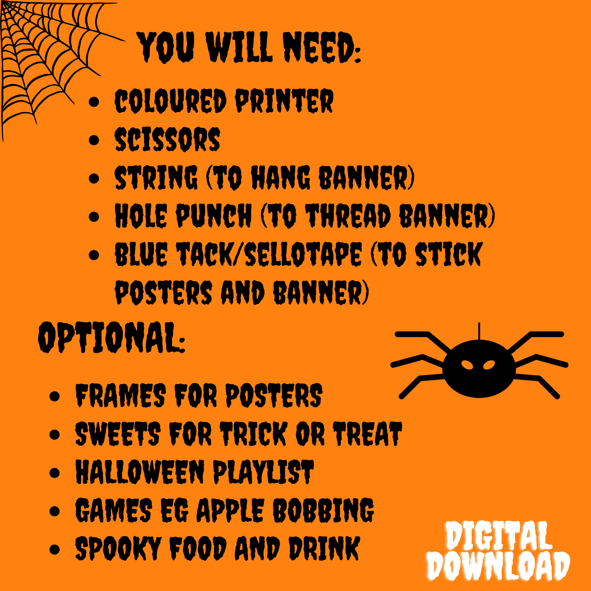 Halloween Party Package Digital Download - Etsy
