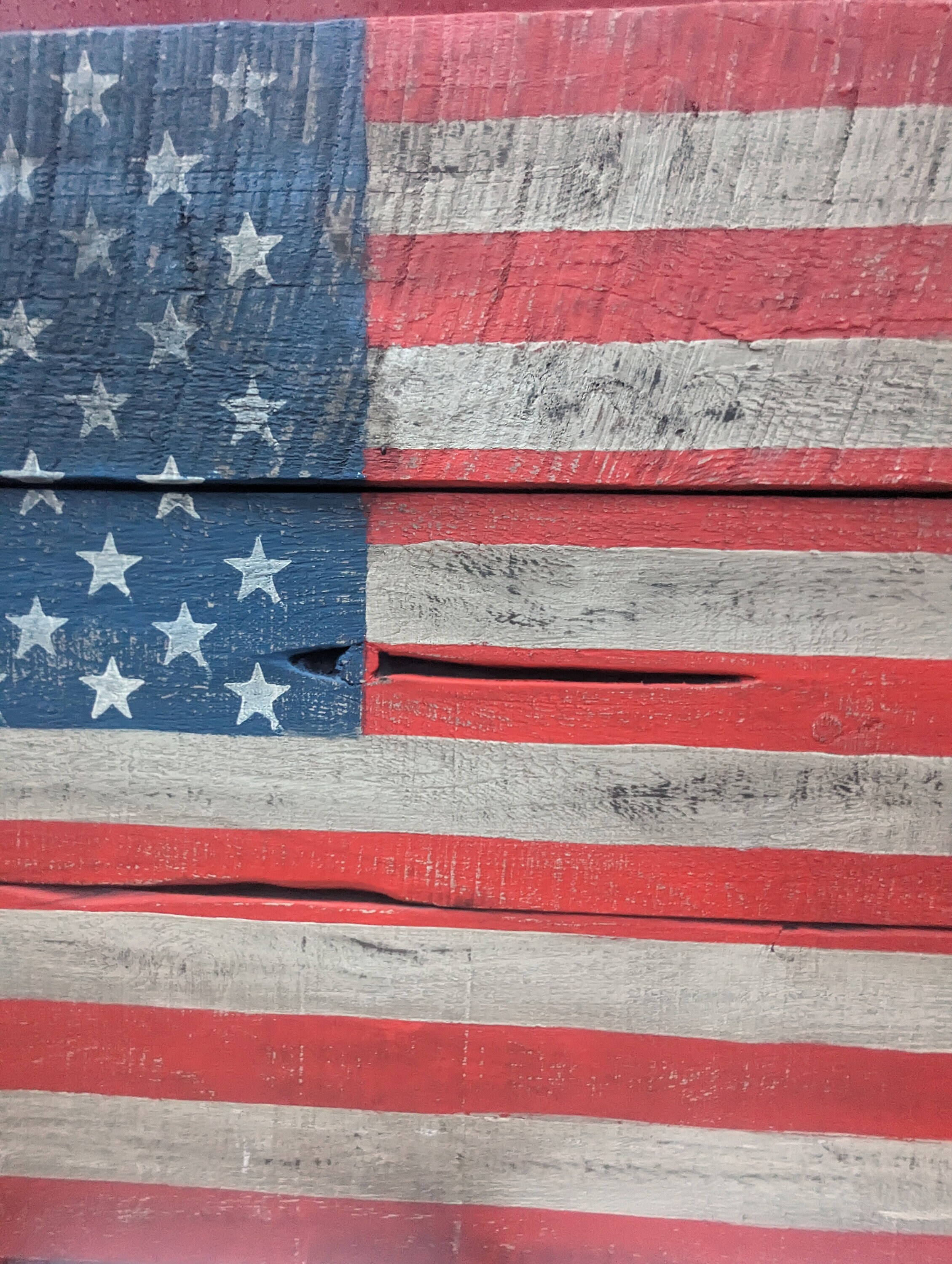 Custom Antique American Flag Made From Very Old Rough Cut Barn Wood ...