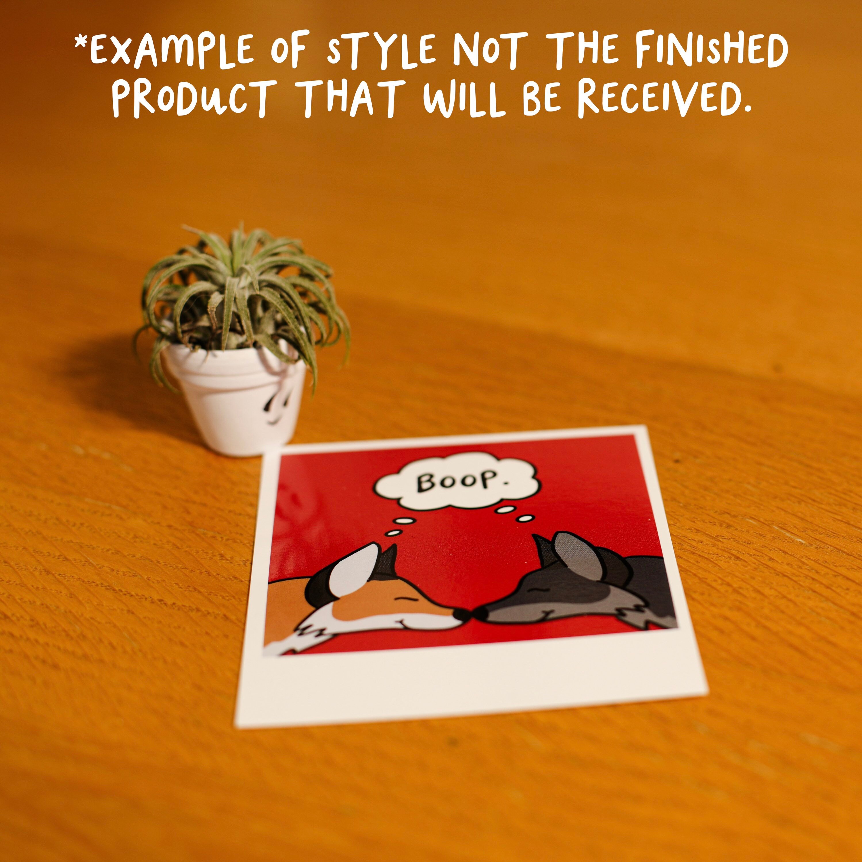 Christmas Fox & Wolf Boop Retro-style Print Card Cute - Etsy