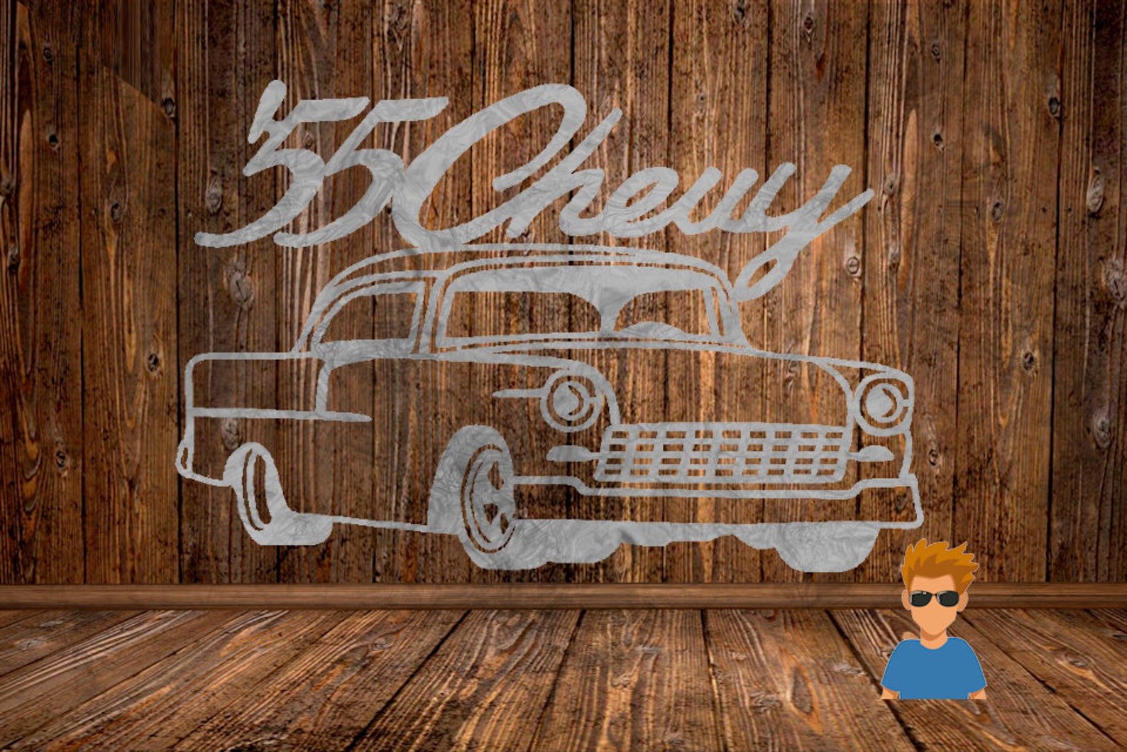 CUT READY, 1955 55 Chevy Chevrolet Hotrod,svg,dxf,vector File,plasma ...