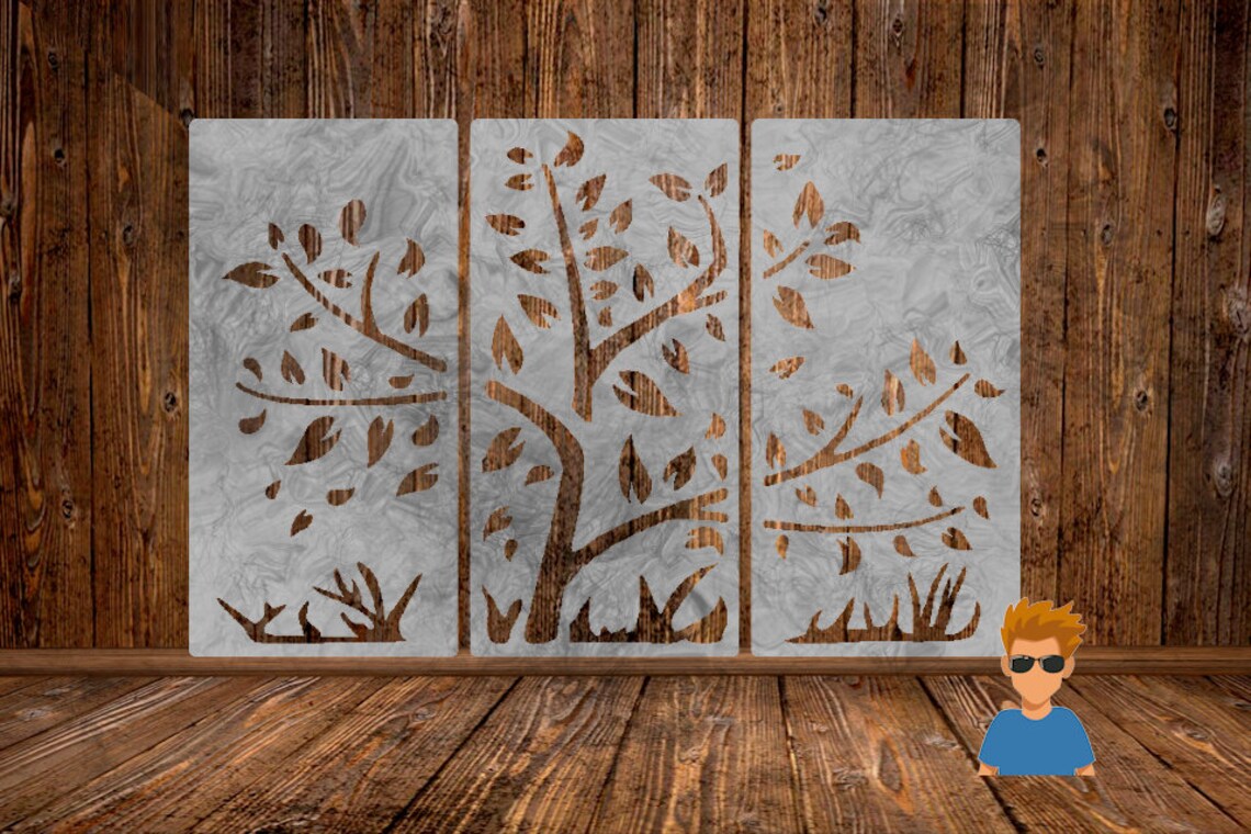 CUT READY Tree Panel Artsvgdxfvector Fileplasma - Etsy