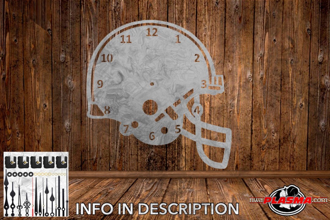CUT READY, Football Helmet Clock,svg,dxf,vector File,plasma Cutting ...