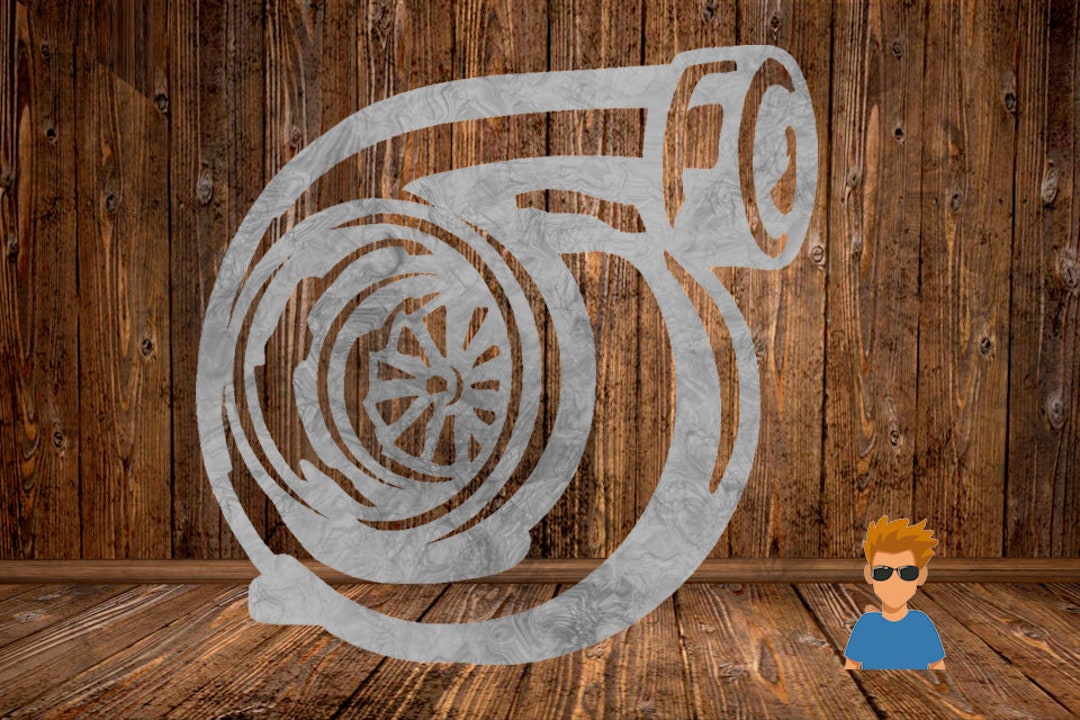 CUT READY, Single Turbo Silhouette,svg,dxf,vector File,plasma Cutting ...