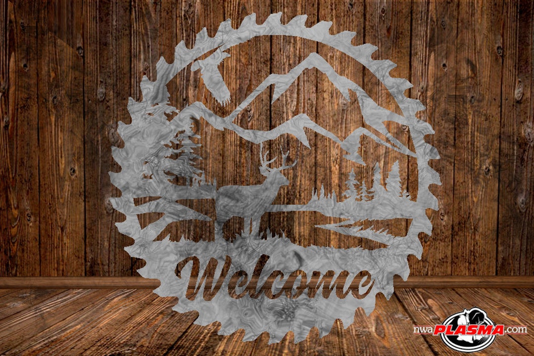 CUT READY, Welcome Saw Blade,svg,dxf,vector File,plasma Cutting,cricut ...
