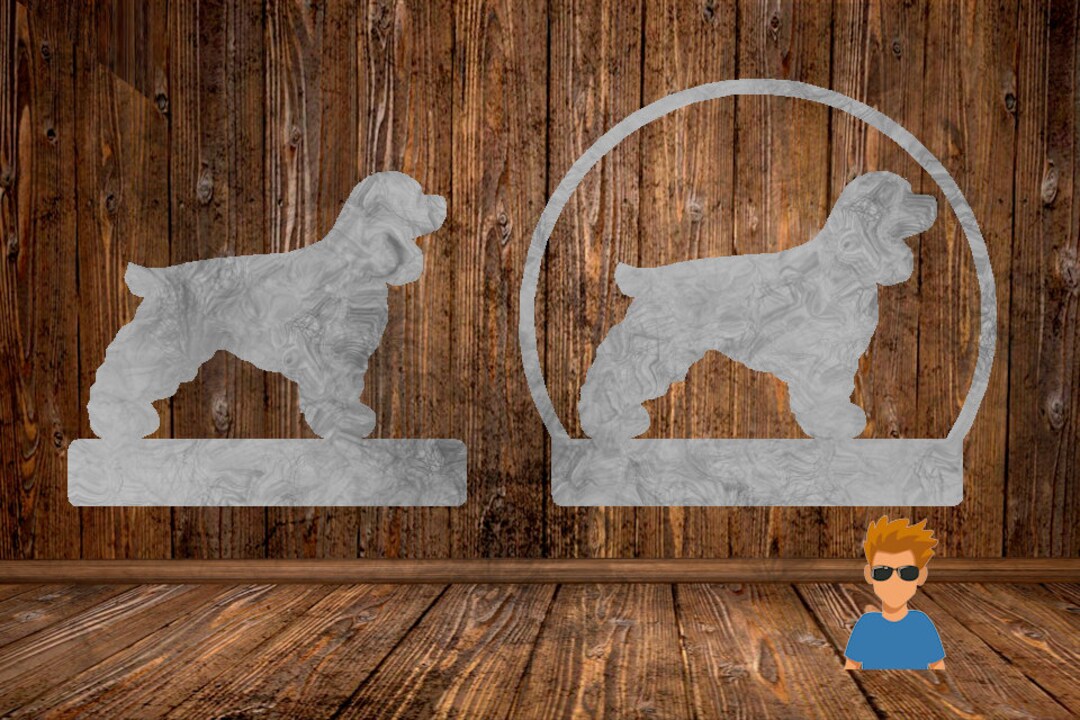 Cocker Spaniel Dog Vector, Cut Ready SVG DXF, CNC Laser Plasma Cricut ...