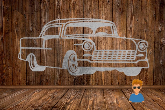 CUT READY 1955 55 Chevy Chevroletsvgdxfvector Fileplasma - Etsy