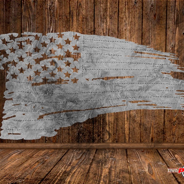 Tattered Flag Dxf - Etsy