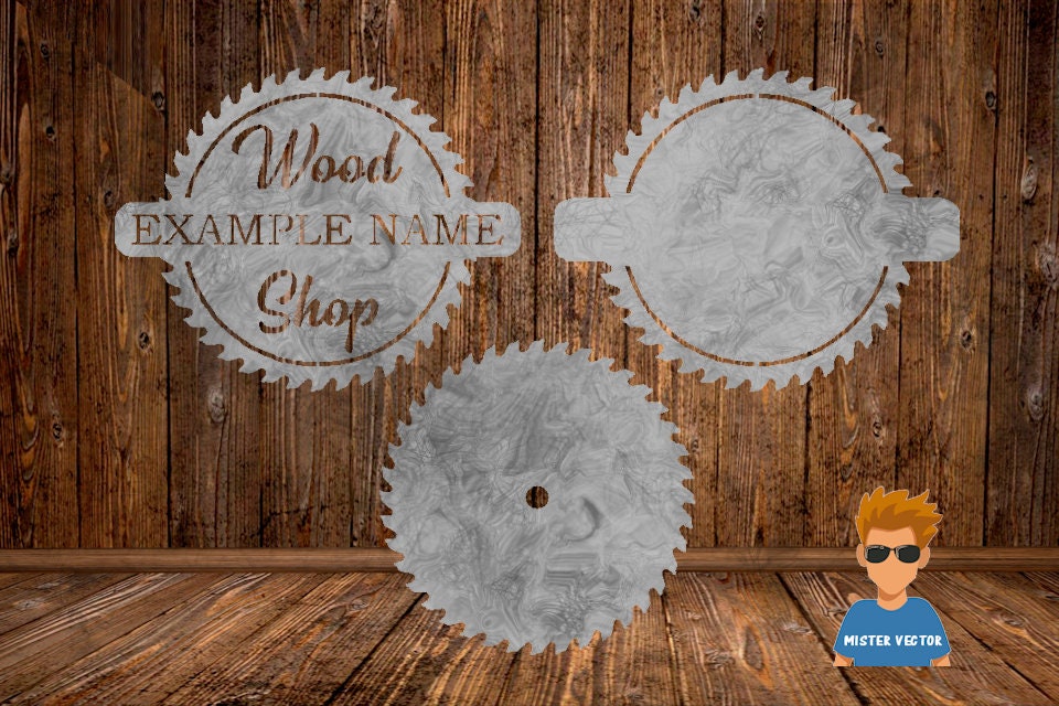 Saw Blade Shop Sign Combo, Mancave Decor (SVG, DXF, Vector) - Etsy
