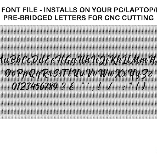 Cnc File Fonts - Etsy
