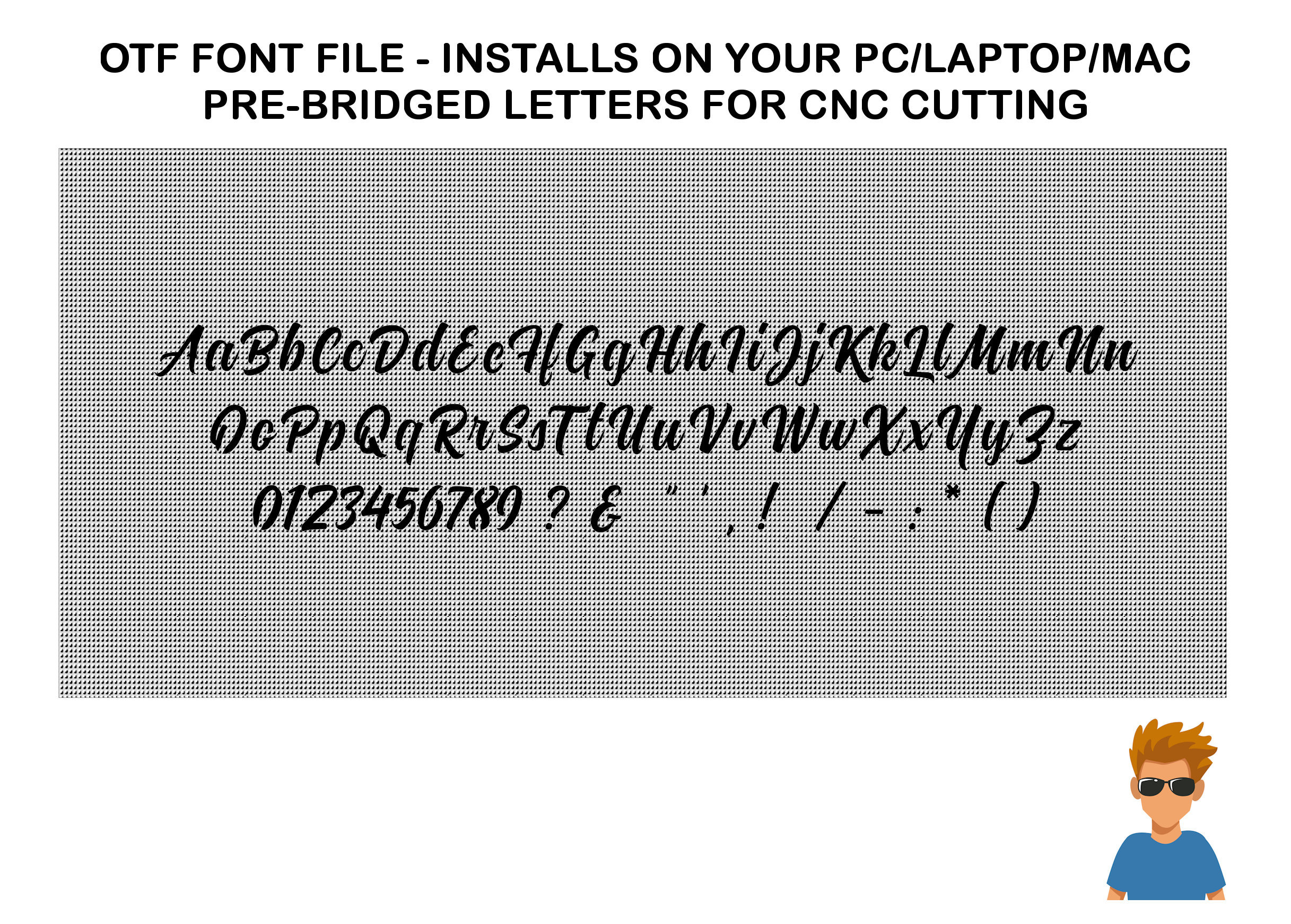 CUT READY Font File 3 svg dxf archivo vectorial corte por - Etsy México