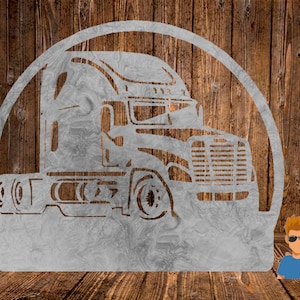 CUT READY, Freightliner 18 Wheeler Big Rig Truck Silhouette,svg,dxf ...