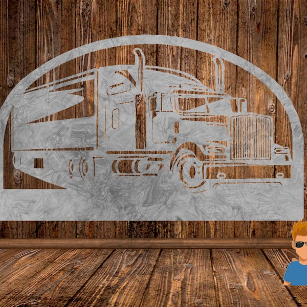 Semi Tractor and Trailer Dxf File for Cnc Plasma - Etsy