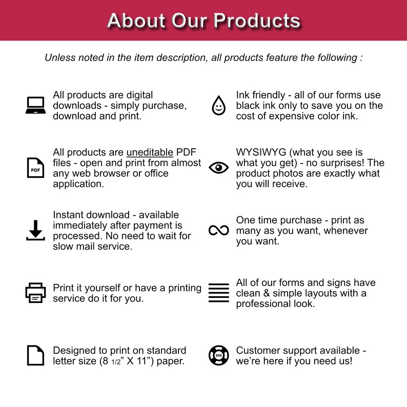 Employment Application Form | Printable PDF | Instant Digital Download ...