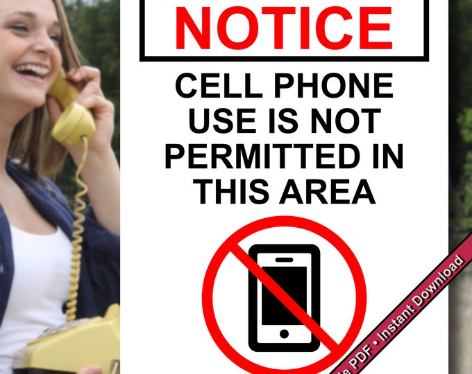 Printable No Cell Phones Allowed Sign, No Cell Phone Sign, No Cell ...