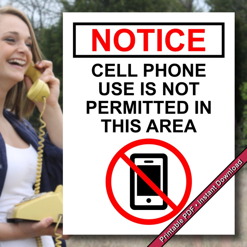 Cell Phone Sign - Etsy