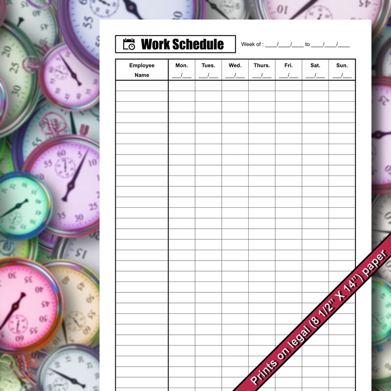 Staff Scheduling Book - Etsy