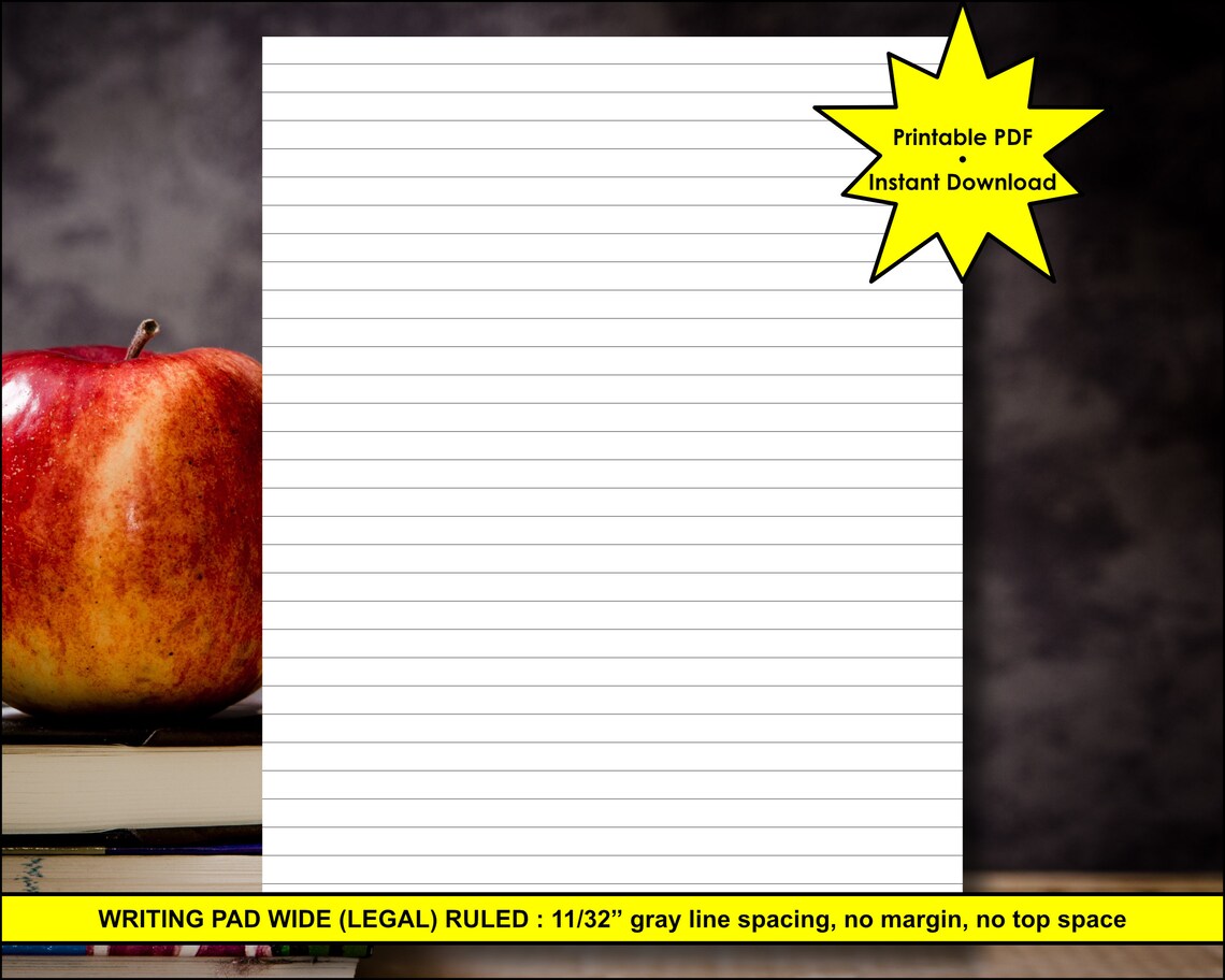 Lined Paper Bundle 5 Different Styles Printable PDF - Etsy