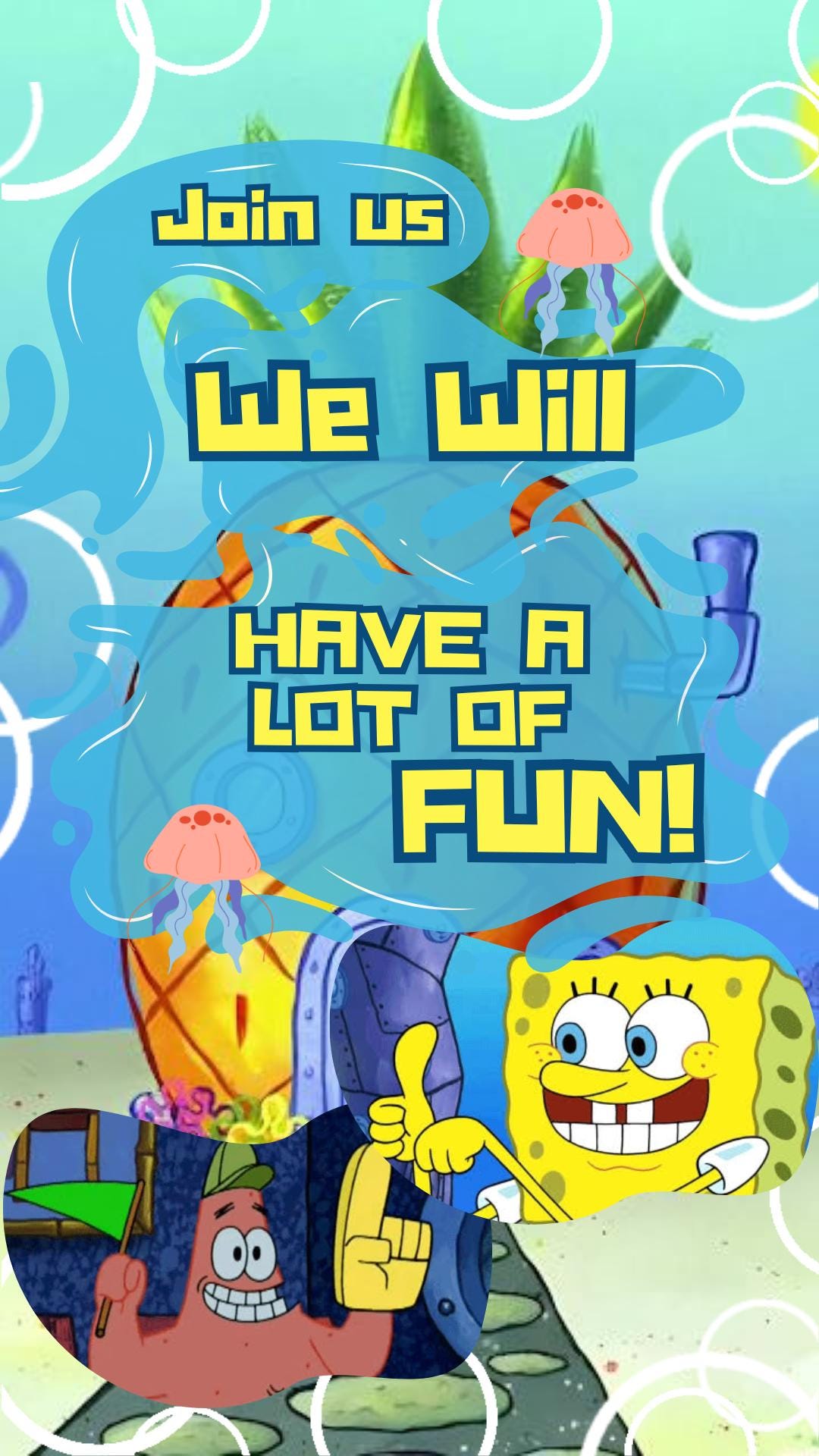 Spongebob Invitation, Spongebob Video Invitation, Spongebob Birthday ...