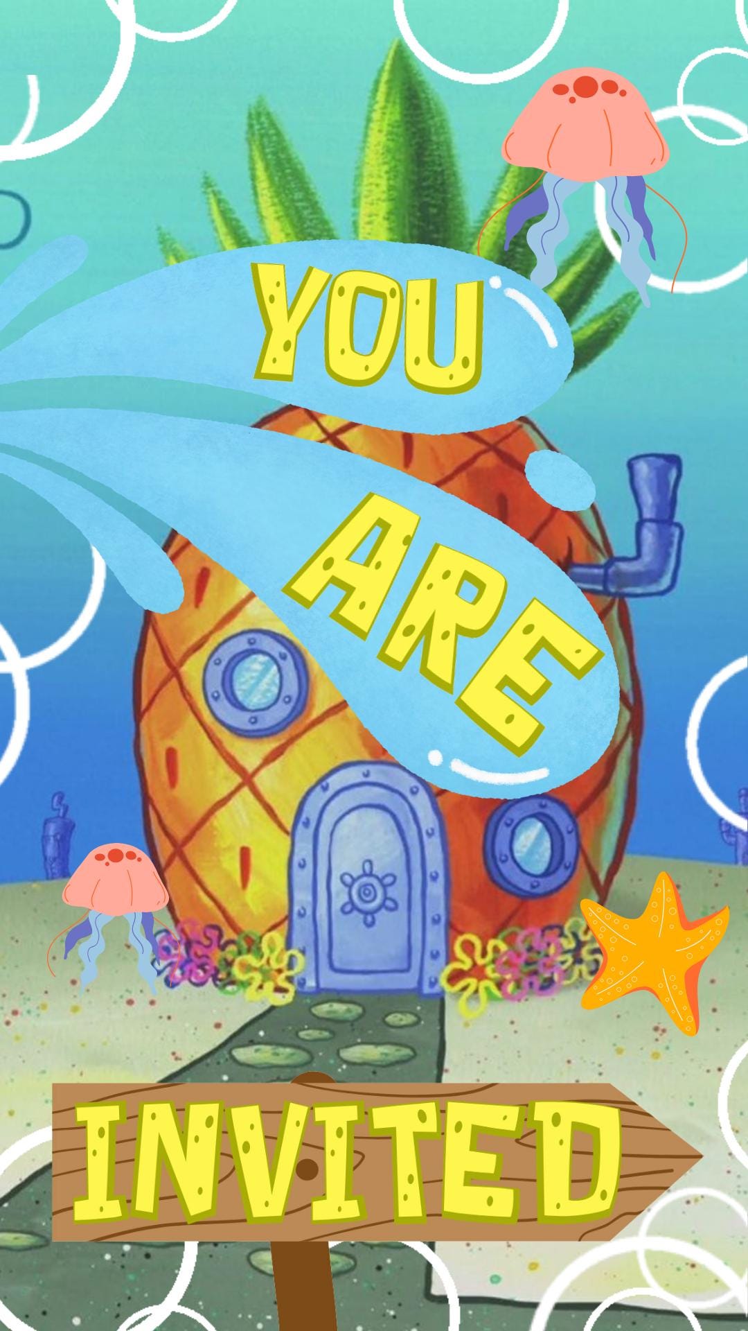 Spongebob Invitation, Spongebob Video Invitation, Spongebob Birthday ...