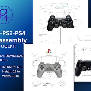 Disassemble PS1 PS2 PS4, Template PDF Download, Teardown - Etsy