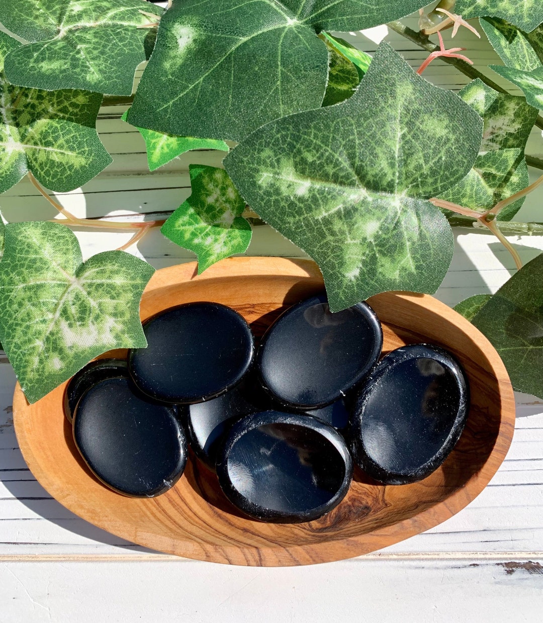 Black Obsidian Worry Stone - Etsy