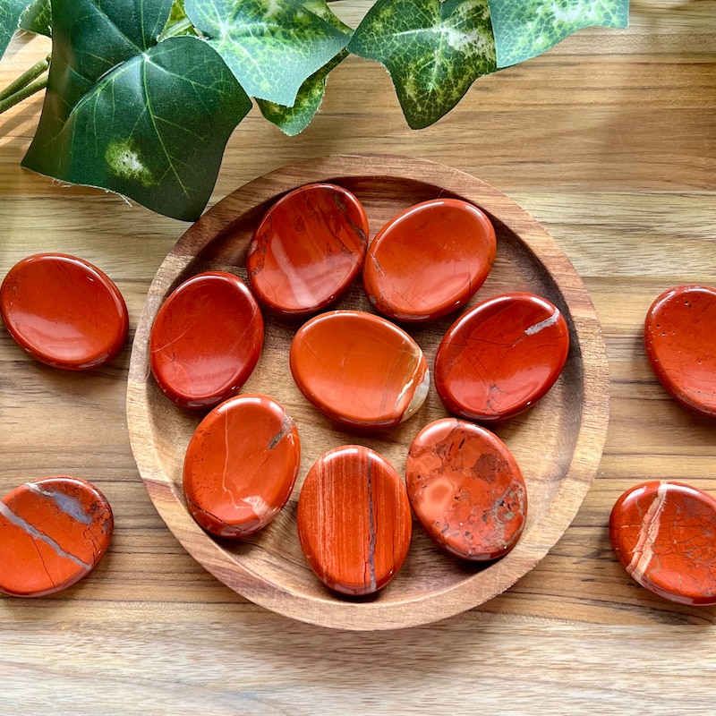 Red Worry Stone - Etsy