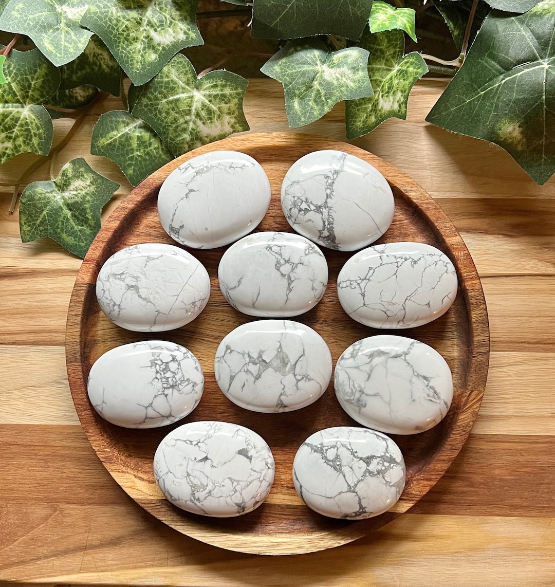 Howlite Palm Stone - Etsy