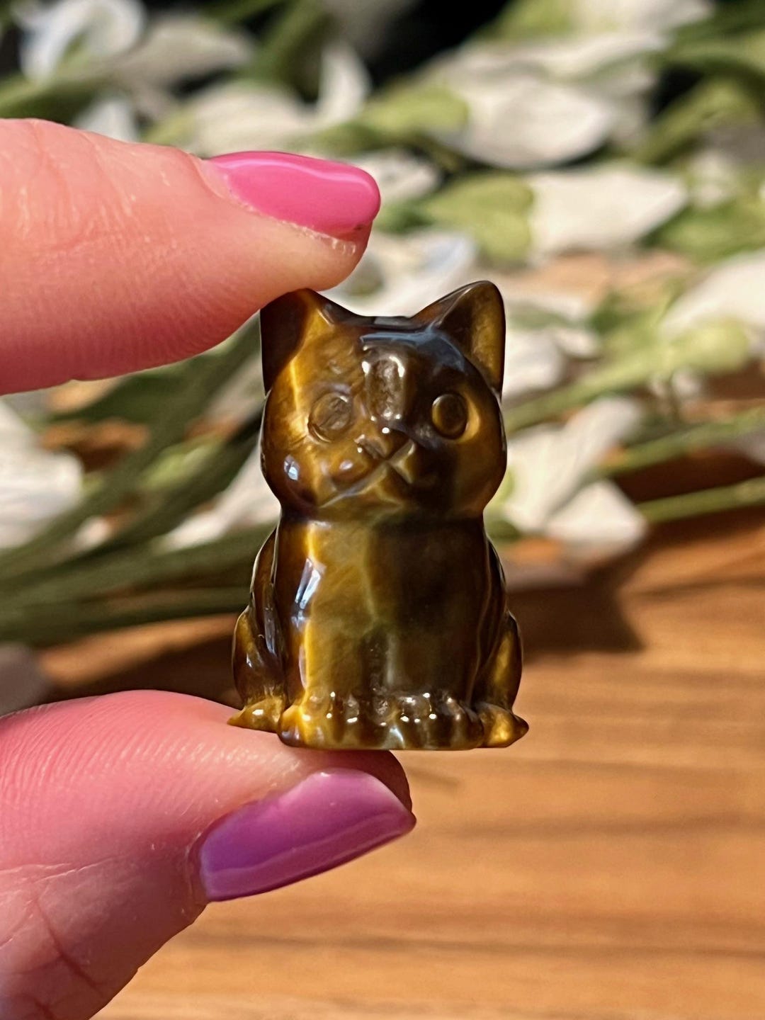 Mini Tiger's Eye Cat - Etsy