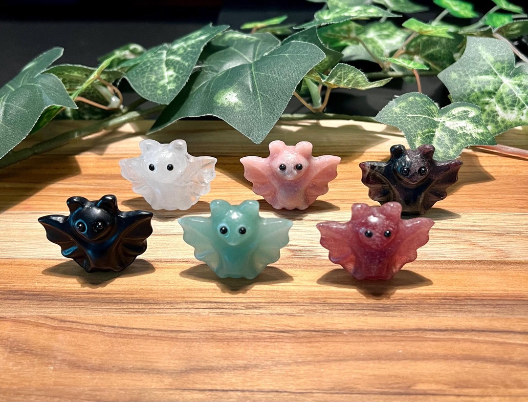 Mini Standing Gemstone Bat - Etsy