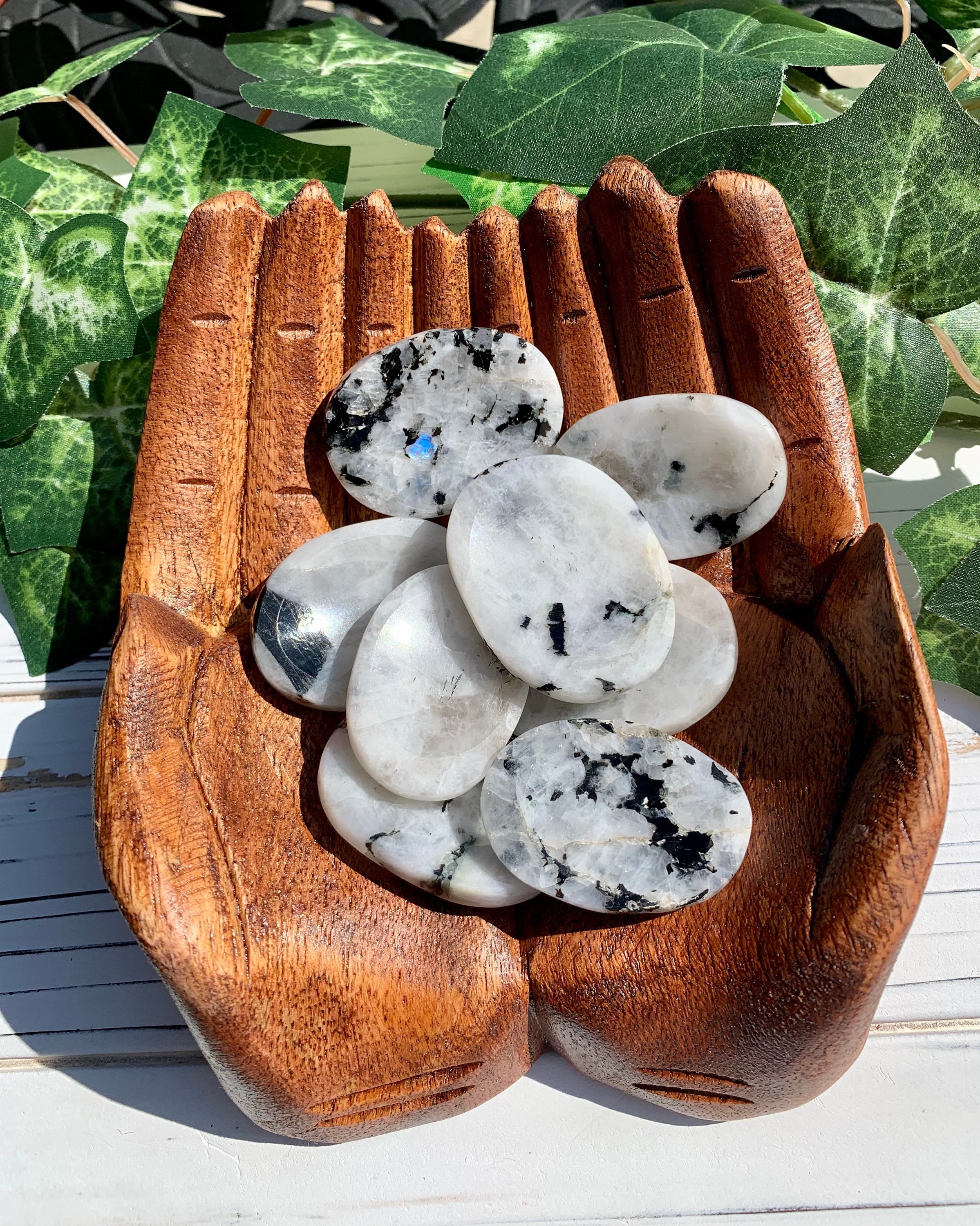 Rainbow Moonstone Worry Stone | Etsy