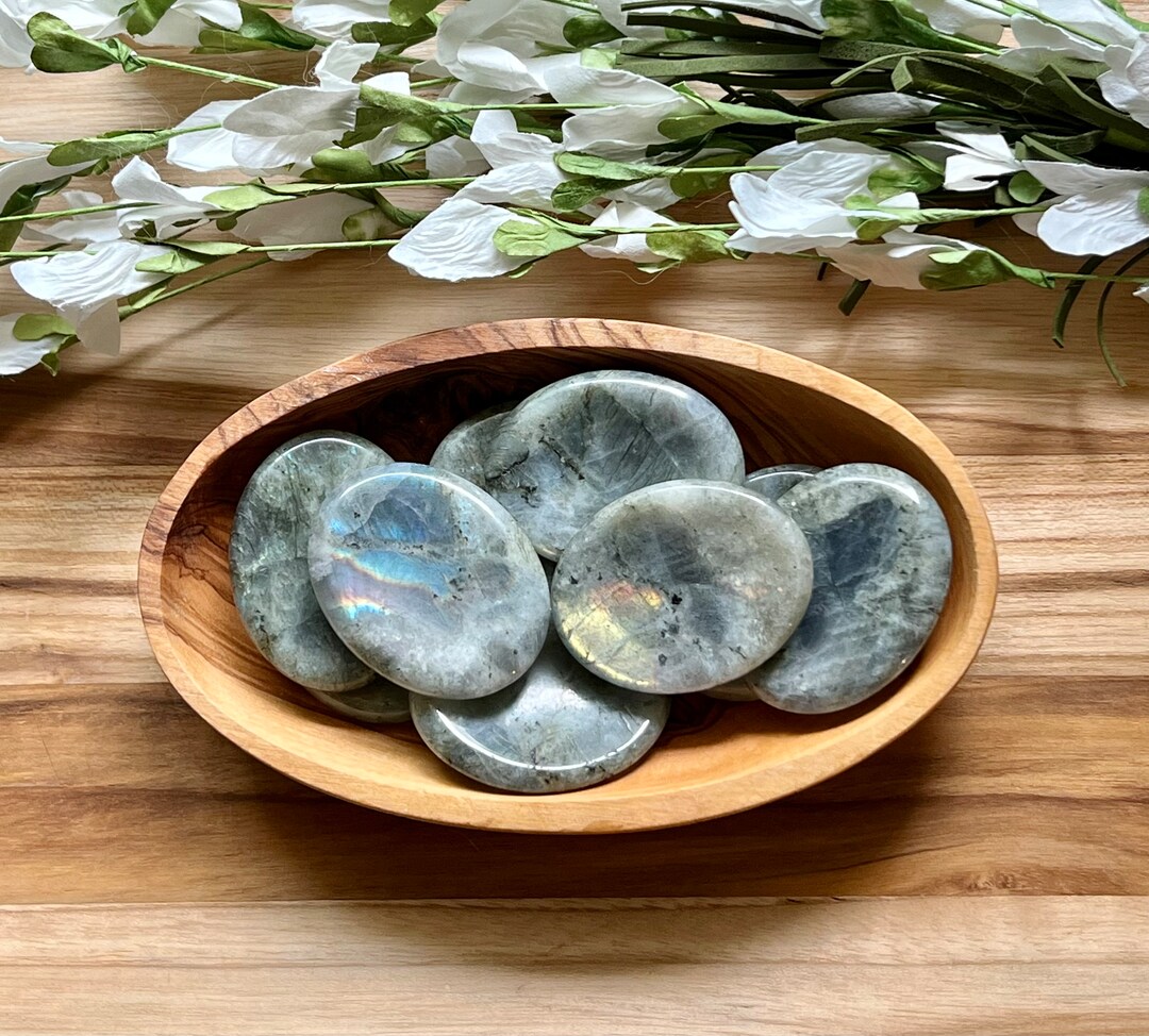 Labradorite Worry Stone (may Contain Natural Pits and Rough Spots) - Etsy