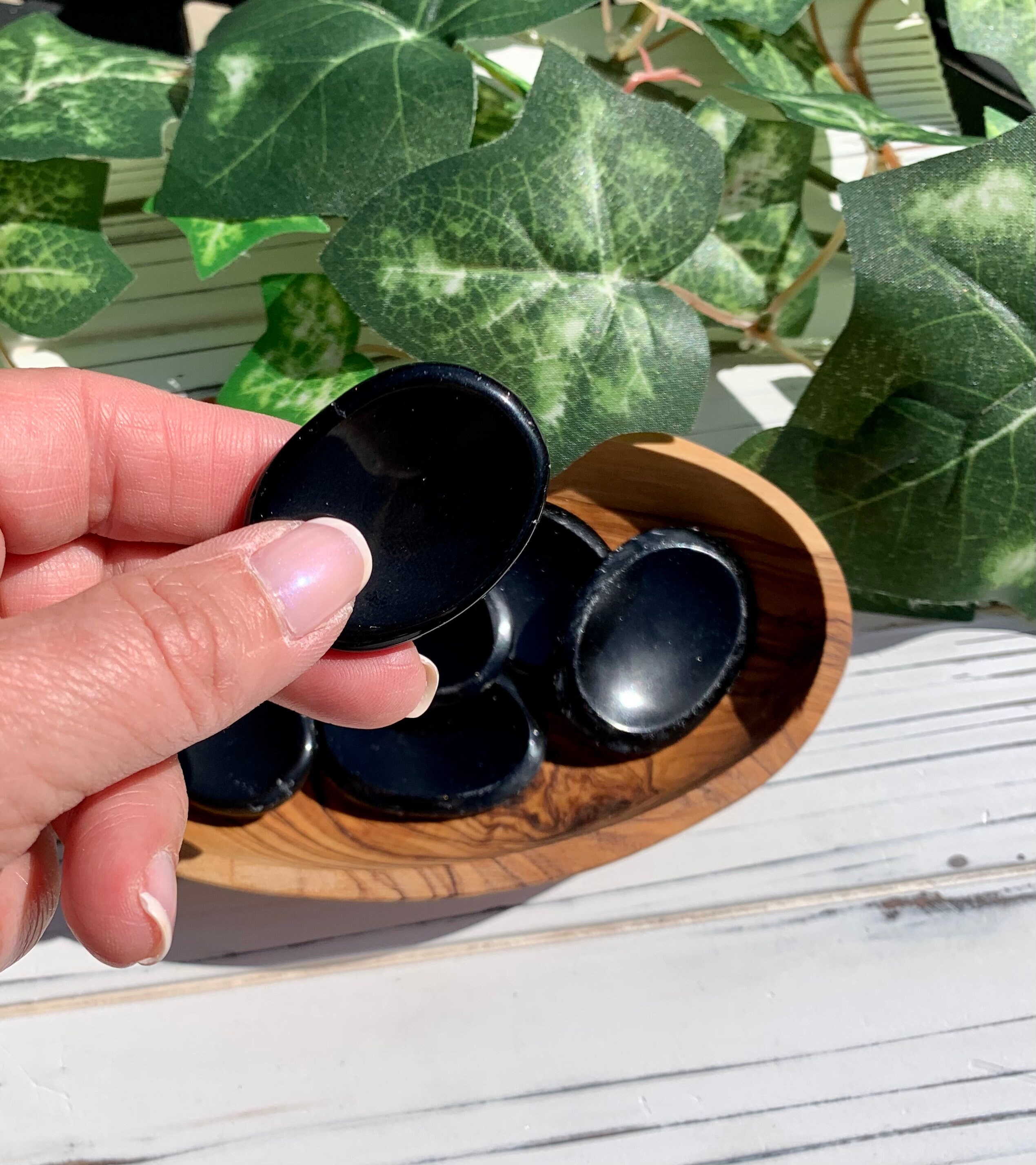 Black Obsidian Worry Stone - Etsy