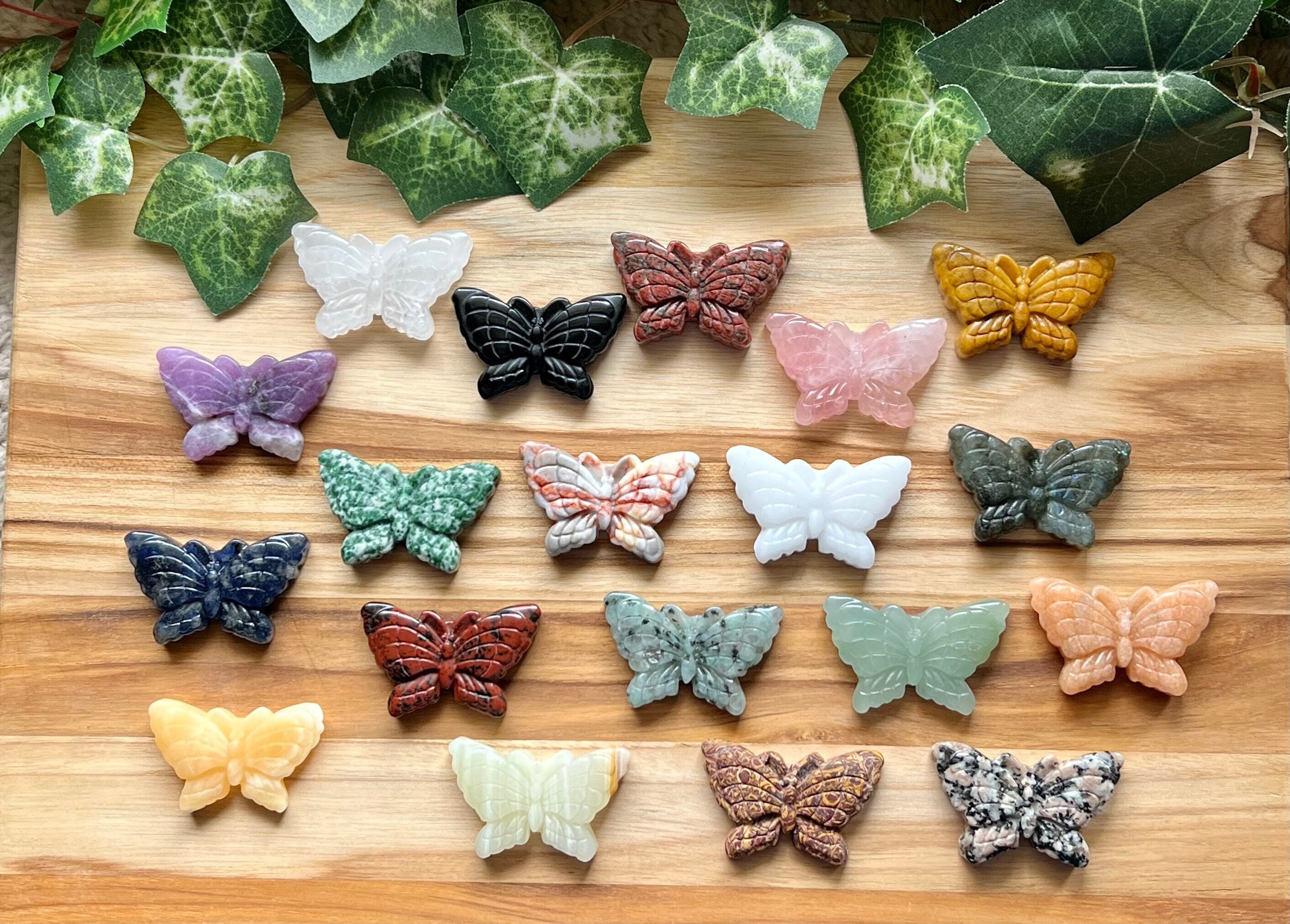 Carved Gemstone Butterfly You Pick - Etsy