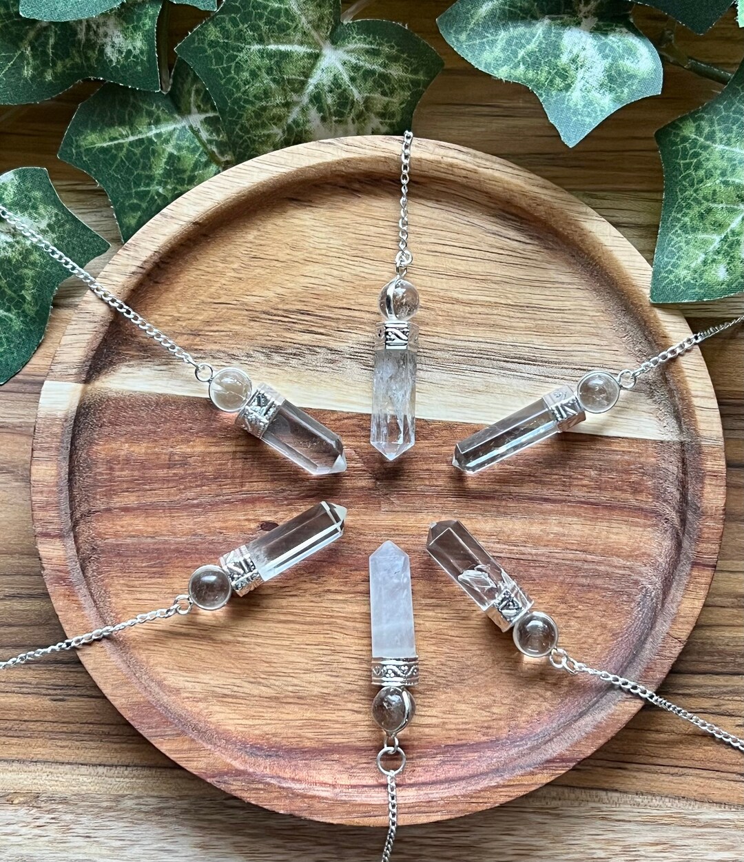 Clear Quartz Crystal Pendulum - Etsy