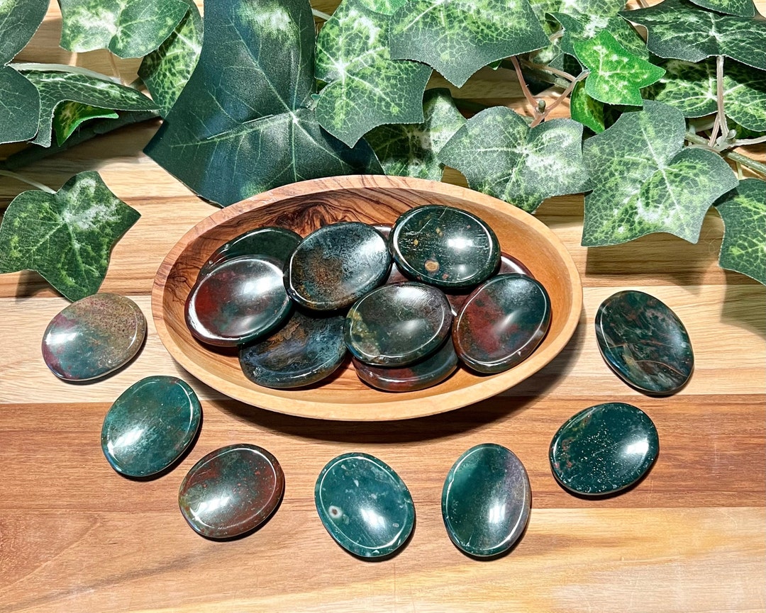 Bloodstone Worry Stone - Etsy