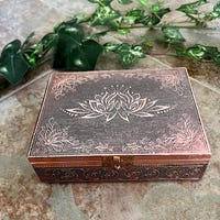 Solid Copper Box and Lid, Custom Stamping. Handmade. Wedding ...